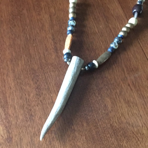 Buck & Bead | Jewelry | Deer Antler Necklace Twine Twig Style | Poshmark